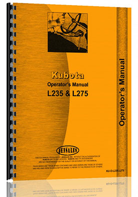 Kubota L275 Tractor Operators Manual